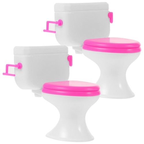 2 Pcs Mini Doll Toilet Baby Dollhouse Furniture Tiny Toy Toilets for | eBay