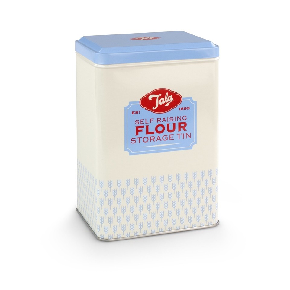 Flour Storage Plain & Self Raising Retro Style Tins Containers Kitchen ...