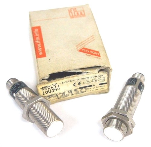 LOT OF 2 IFM EFECTOR IG0344 PROXIMITY SENSORS IGK2008BABOA/SL/LS/100AK ...