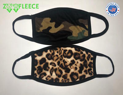 Camouflage Animal Leopard Camo Face Mask Protective Safe Adult Stretchy ...