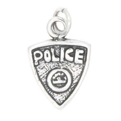 Sterling Silver Police Officer Policeman's Badge Charm | eBay