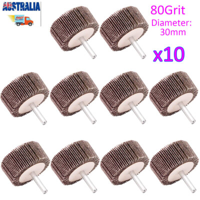 10X Drill Flap Wheel Sander Flapper Sanding Grinding Disc For Dremel ...