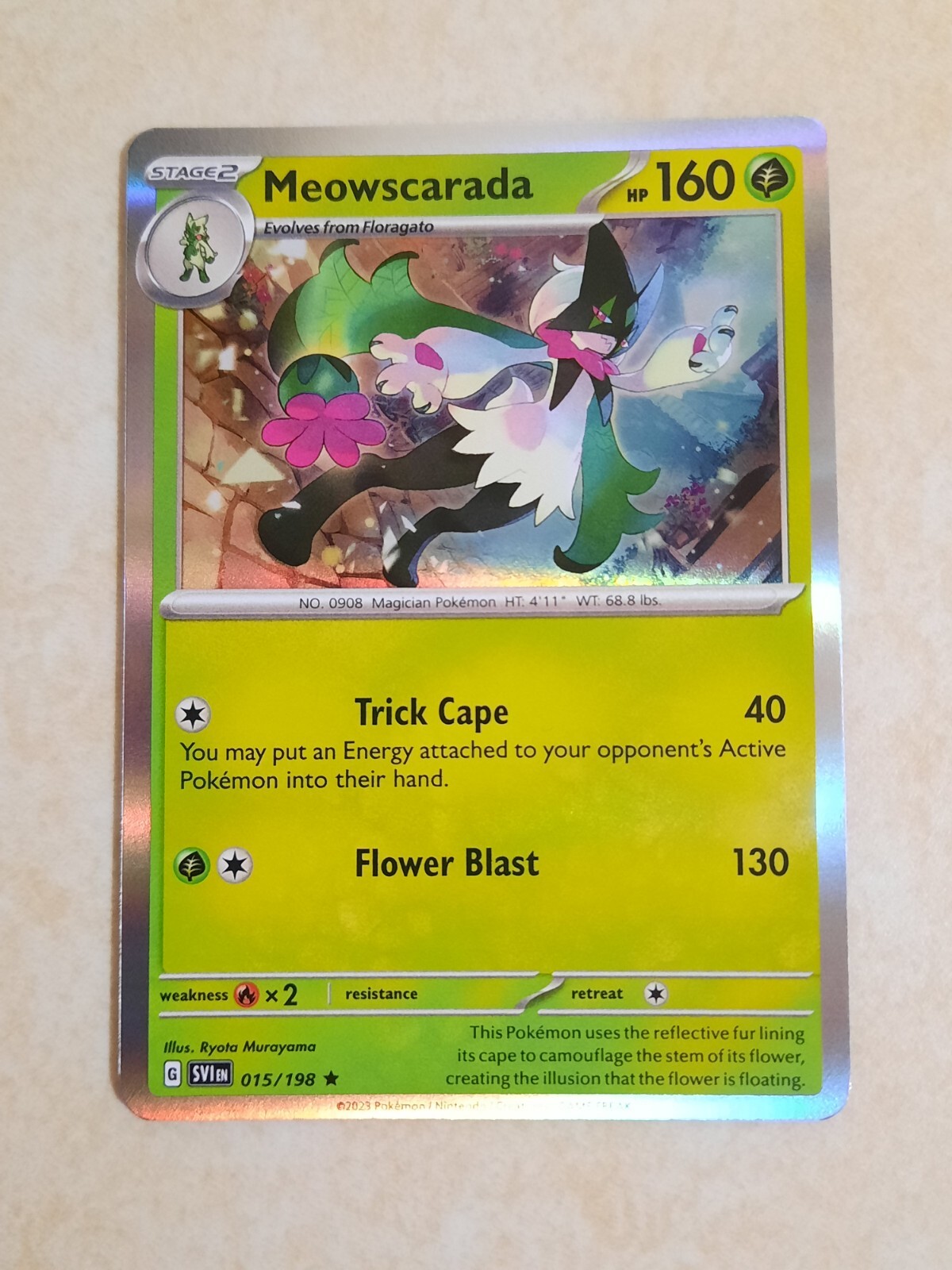 Meowscarada 015/198 Scarlet & Violet (Holo Rare) Pokémon Card. | eBay