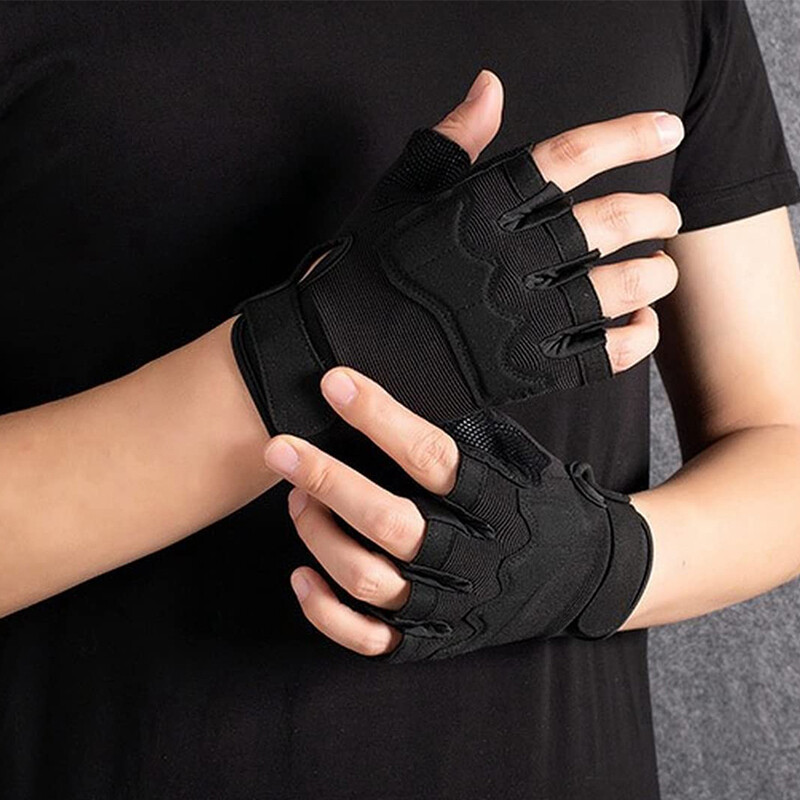 Motorcycle Motorbike Half Finger Gloves ATV UTV Racing Riding Cycling ...