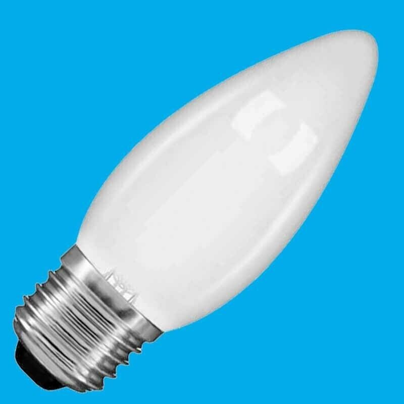 10x 25W Incandescent Tungsten Filament Frosted Candle Dimmable Light ...
