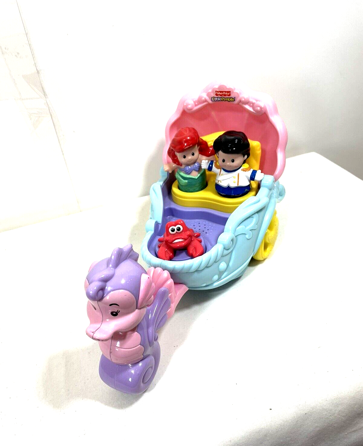 Fisher Price Little People Little Mermaid Ariel's Coach Carriage Prince ...