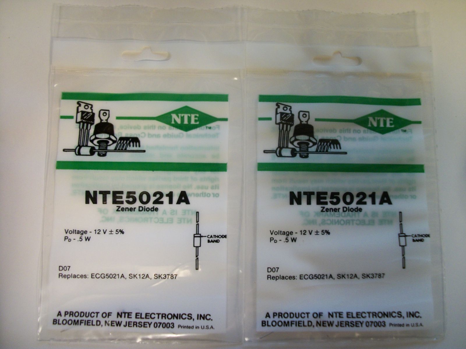 NTE Electronics - NTE5012A NTE5013A NTE5014A NTE5017A NTE5019A NTE5021A ...