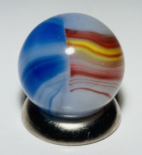 Akro Agate Co Three Color Transparent Base Patch Marble .58” In Mint ...