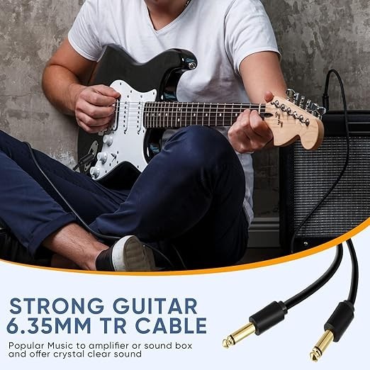 Guitar/Bass Cable 10Ft Electric Instrument Cable AMP Cord 2 Pack ...