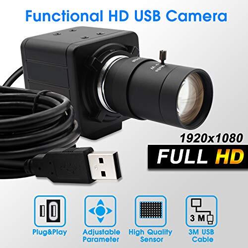2MP Webcam 5-50mm Varifocal Lens USB Camera HD 1080P High Speed VGA ...
