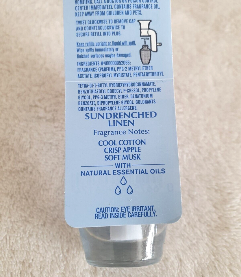 Bath & Body Works Sundrenched Linen Wallflowers Home Fragrance Refill ...