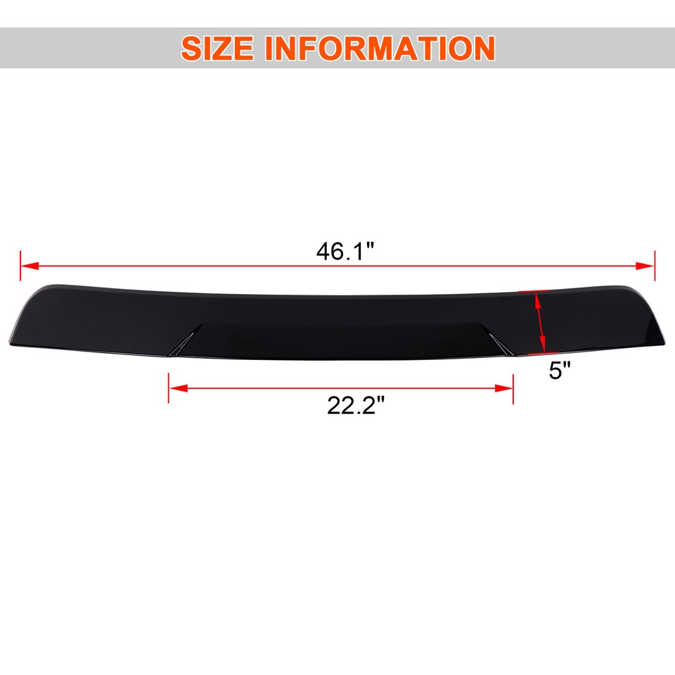 For 2020-2025 Toyota Corolla Rear Window Roof Spoiler Wing Lip Glossy ...