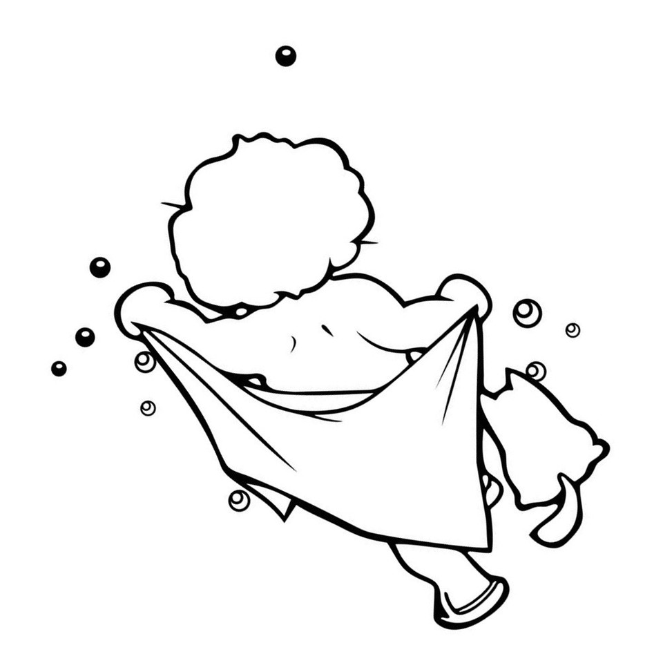 Bathing Baby Wall Decals Bathroom Removable Wall Stickers for Kids ...