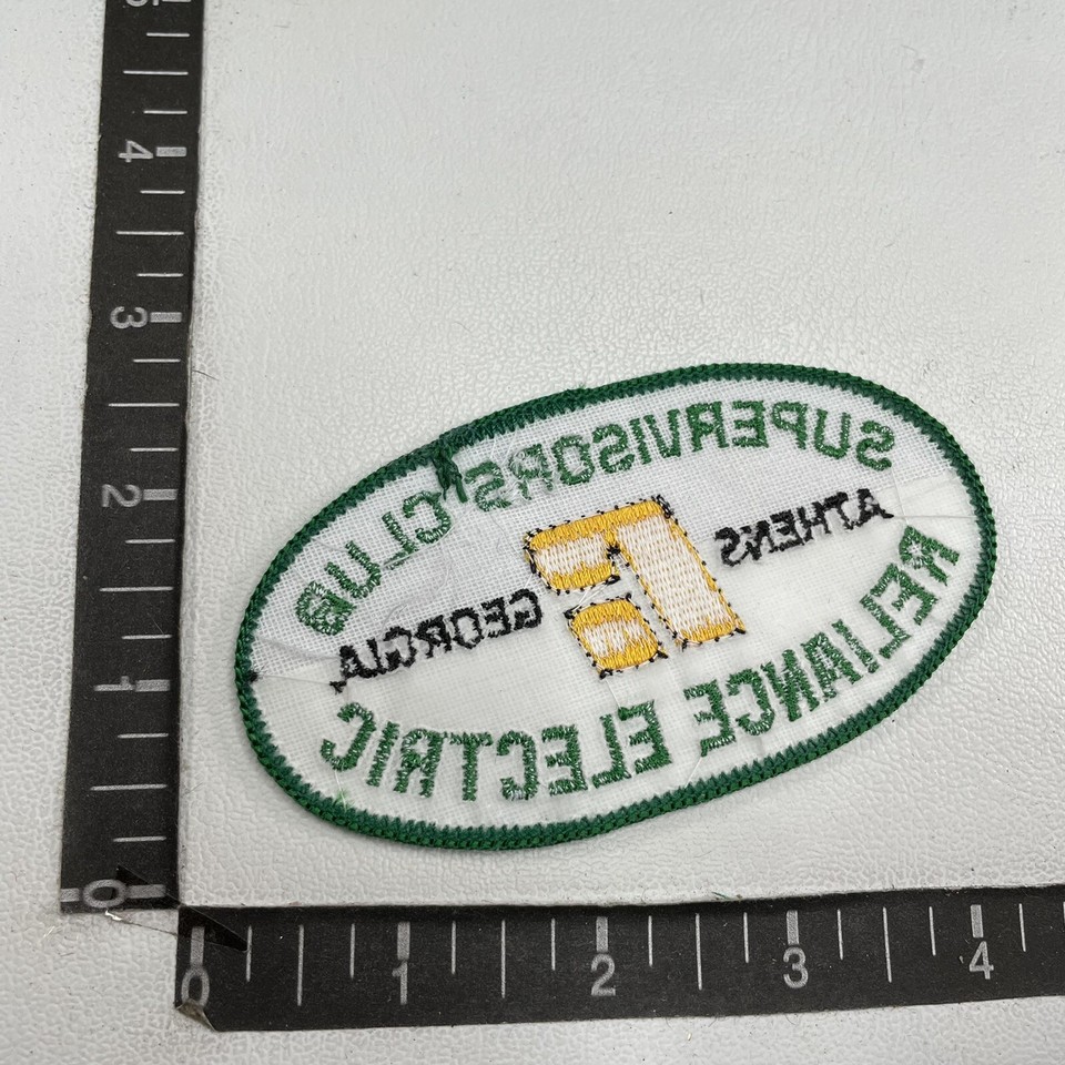 Athens Georgia SUPERVISORS CLUB RELIANCE ELECTRIC Patch 09R5 | eBay