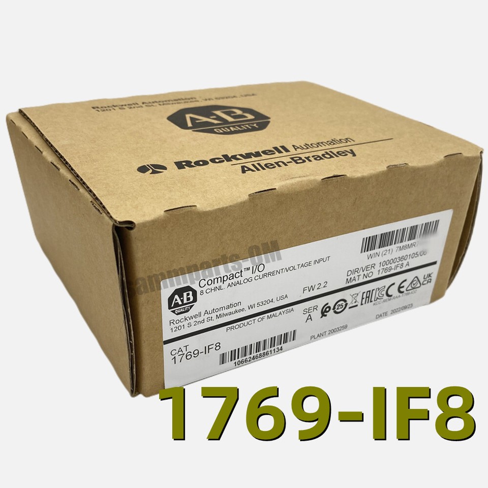 Allen-Bradley 1769-IF8 CompactLogix 8 Pt Analog Input Module 2022 New ...
