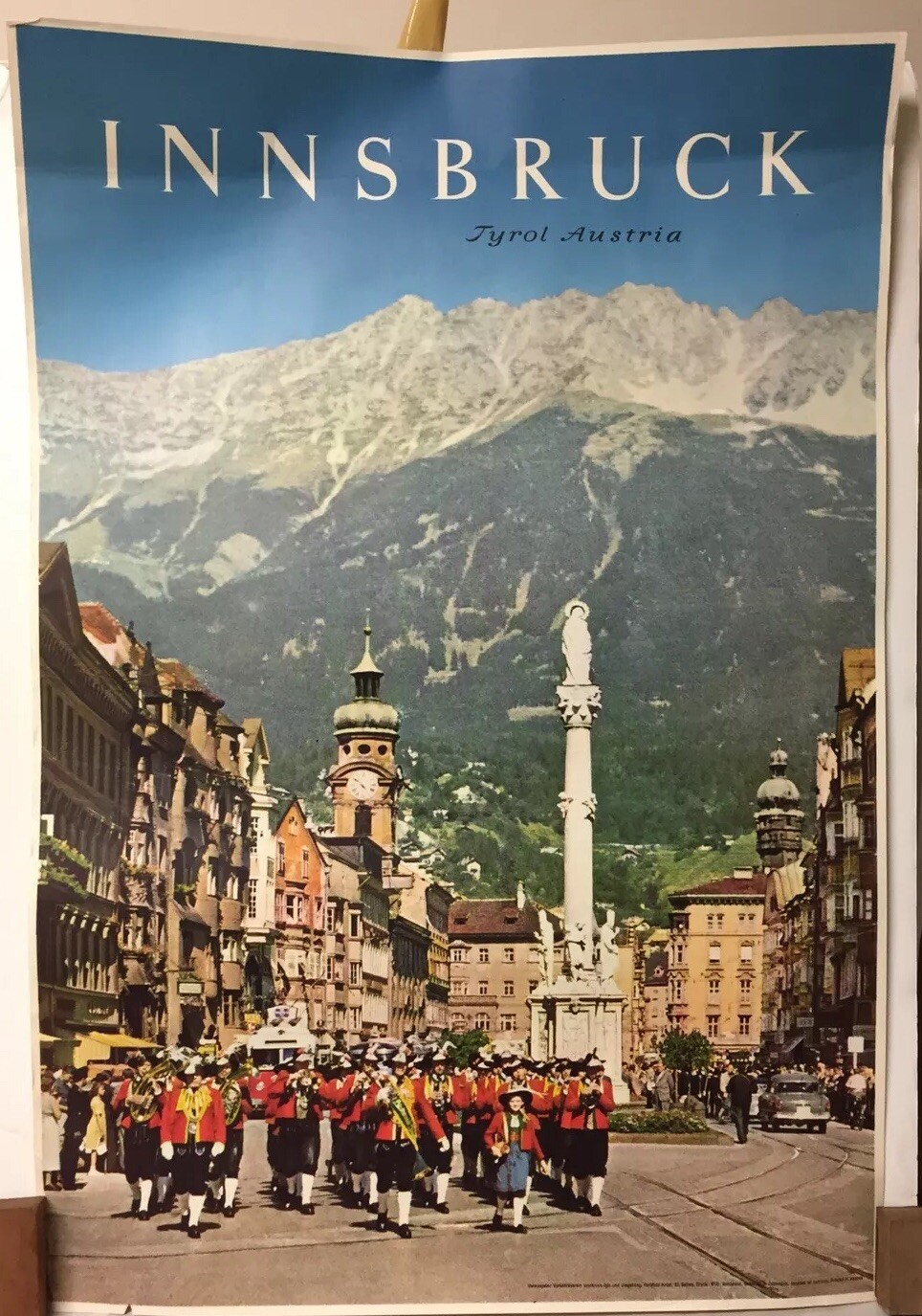 VINTAGE ORIGINAL INNSBRUCK TYROL AUSTRIA TRAVEL POSTER TOURISM | eBay