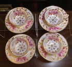 SET OF FOUR ANTIQUE SPODE COPELANDS CABBAGE ROSES TEA CUPS PATTERN 3886 ...