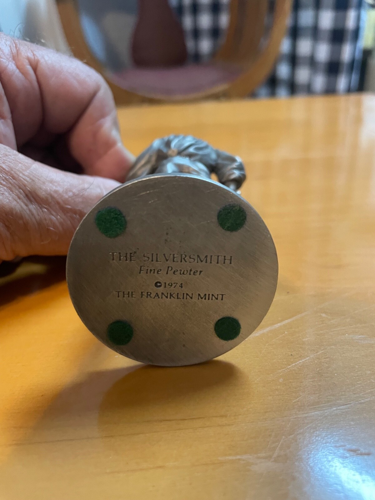 Franklin Mint 1974 People of Colonial America "The Silversmith" Pewter ...