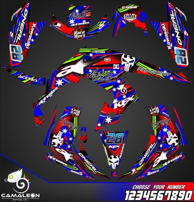 Kawasaki KFX 450 450R graphics kit 2008 2009 2010 to 2014 decals ...