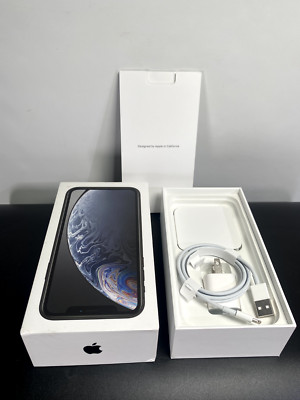 Apple iPhone XR 64GB Black EMPTY BOX ONLY with Inserts & Cable | eBay