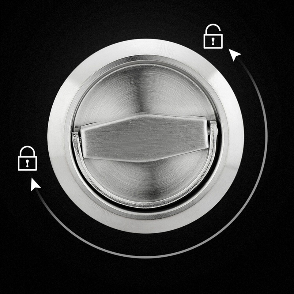 Stainless Steel Recessed Cup Handle Privacy Door Knob Locks/ Bathroom ...