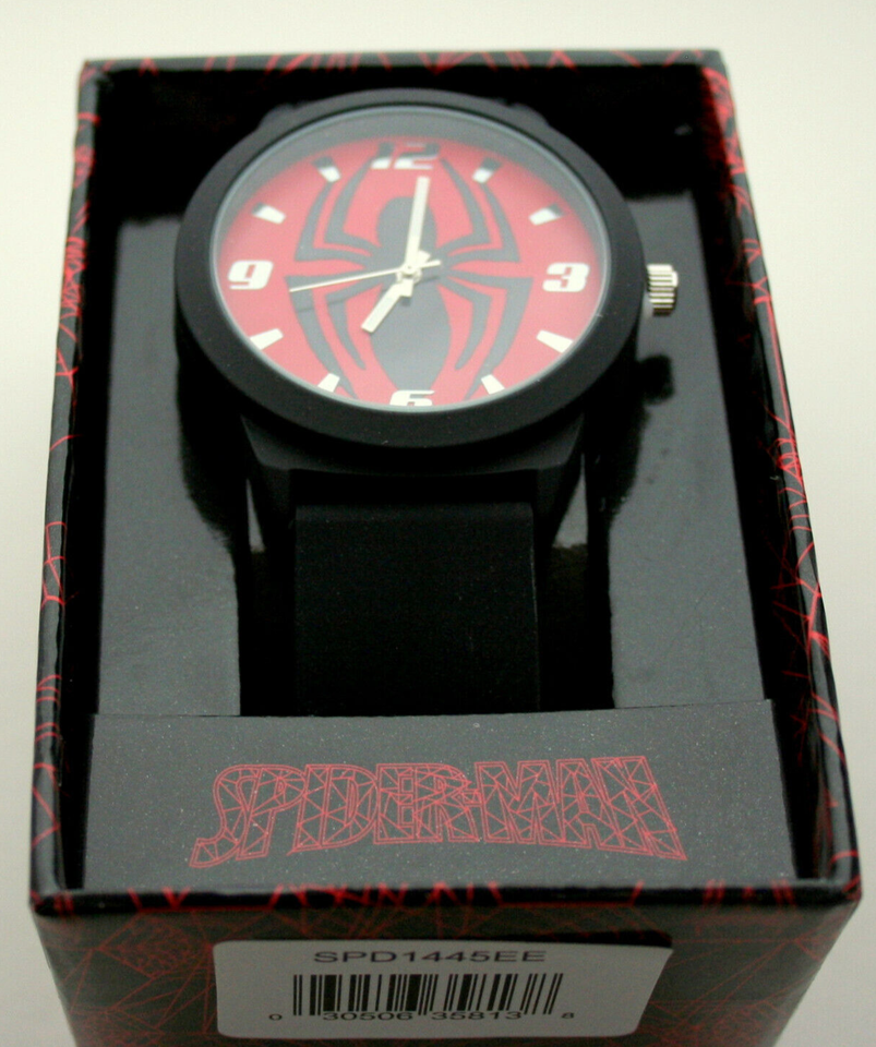 Marvel Comics Spiderman Spider-Man Accutime Black Watch Men's New NOS ...