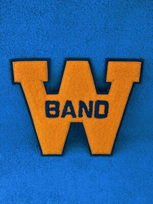 Vintage Letterman Varsity Jacket Patch Letter W Band Chenille Wool ...