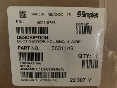 Industrial Fire Protection - Simplex Duct Detector