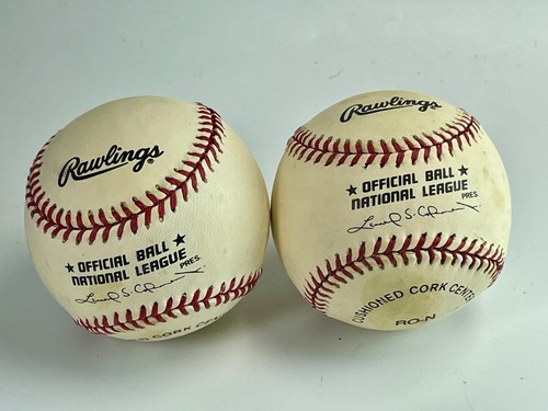 Set of 2 RAWLINGS Official National League Balls L. S. Coleman Jr ...
