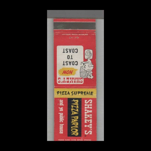 Matchbook Cover - Pizza Place Shakey's Pizza Parlor | eBay