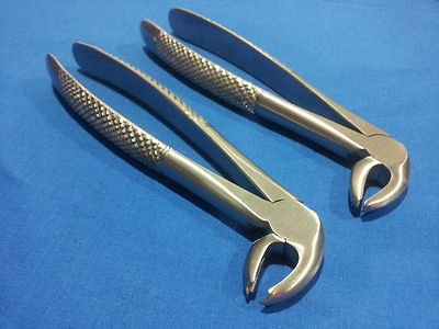 2 O.R GRADE DENTAL LOWER PREMOLARS MOLARS INCISORS EXTRACTING FORCEPS ...