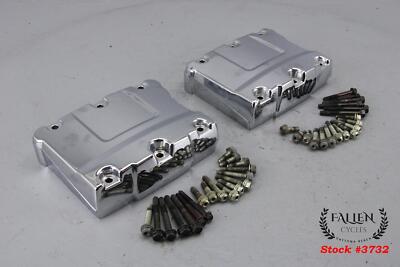 2008 Harley 96" Twin Cam Rocker Cover + Housing Front Back Set CHROME ...