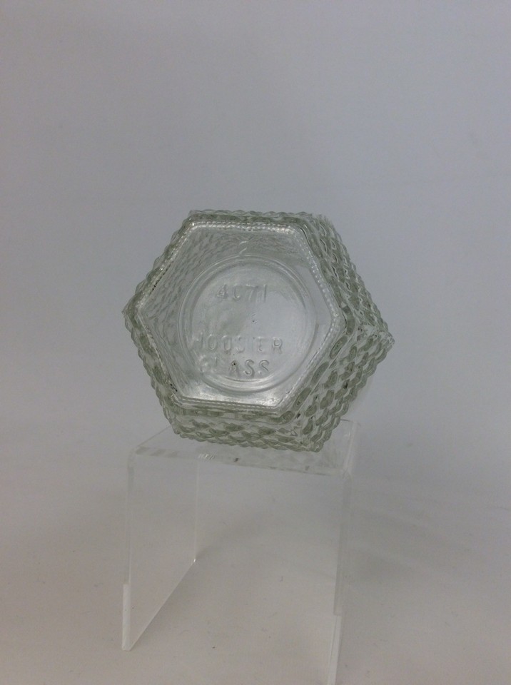 VTG HOOSIER Glass Diamond Vase Pineapple Clear Bulb Forcing #4071 | eBay