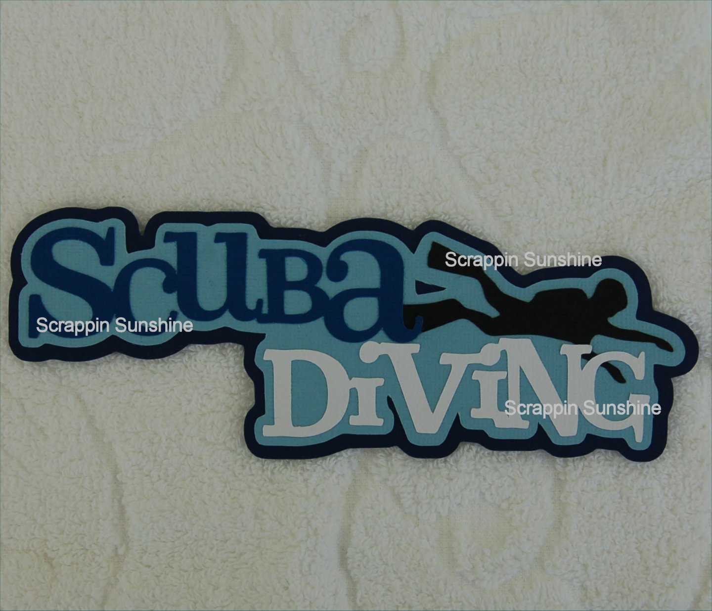 SCUBA DIVING DIe Cut Title Scrapbook Page Paper Piece - SSFFDeb | eBay