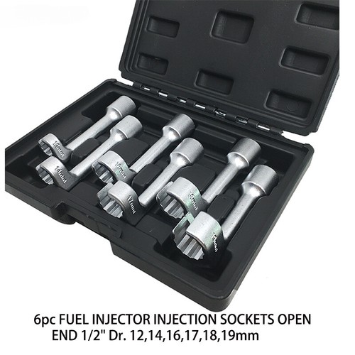 6pc Diesel Fuel Injector Line Injection Socket Wrench Spanner Tool Set ...