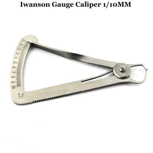 1pcs Dental Stainless Steel Wax Metal Crown Gauge Caliper Ruler ...