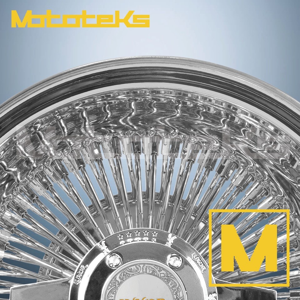 17X9 LUXOR WIRE WHEELS 100 STRAIGHT REV CHROME RIMS ADAPTER KNOCK OFF ...