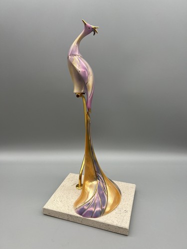 Galos Porcelain Platinum and Gold 1988 Peacock Figurine Sculptur Spain ...