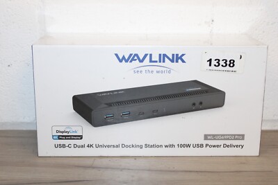 New Wavlink WL-UG69PD2 Pro USB-C Dual 4K Universal Docking Station | eBay