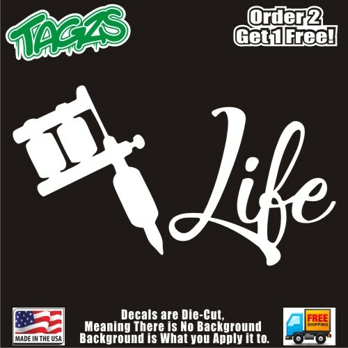 Ink Life Tattoo Funny DieCut Vinyl Window Decal Sticker Car Truck SUV ...