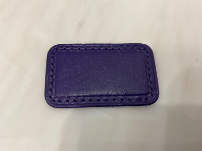 NEW Tumi Small 2” x 1-3/16” Leather Monogram Patch - PURPLE color | eBay