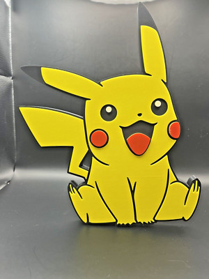 Pikachu Logo Sign Display | 3D Wall Desk Shelf Art | eBay