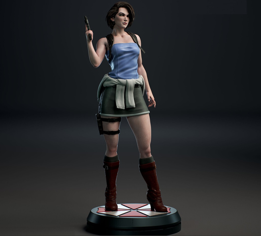 Painted Jill Valentine Statue 1/4 Video Game Figure | eBay