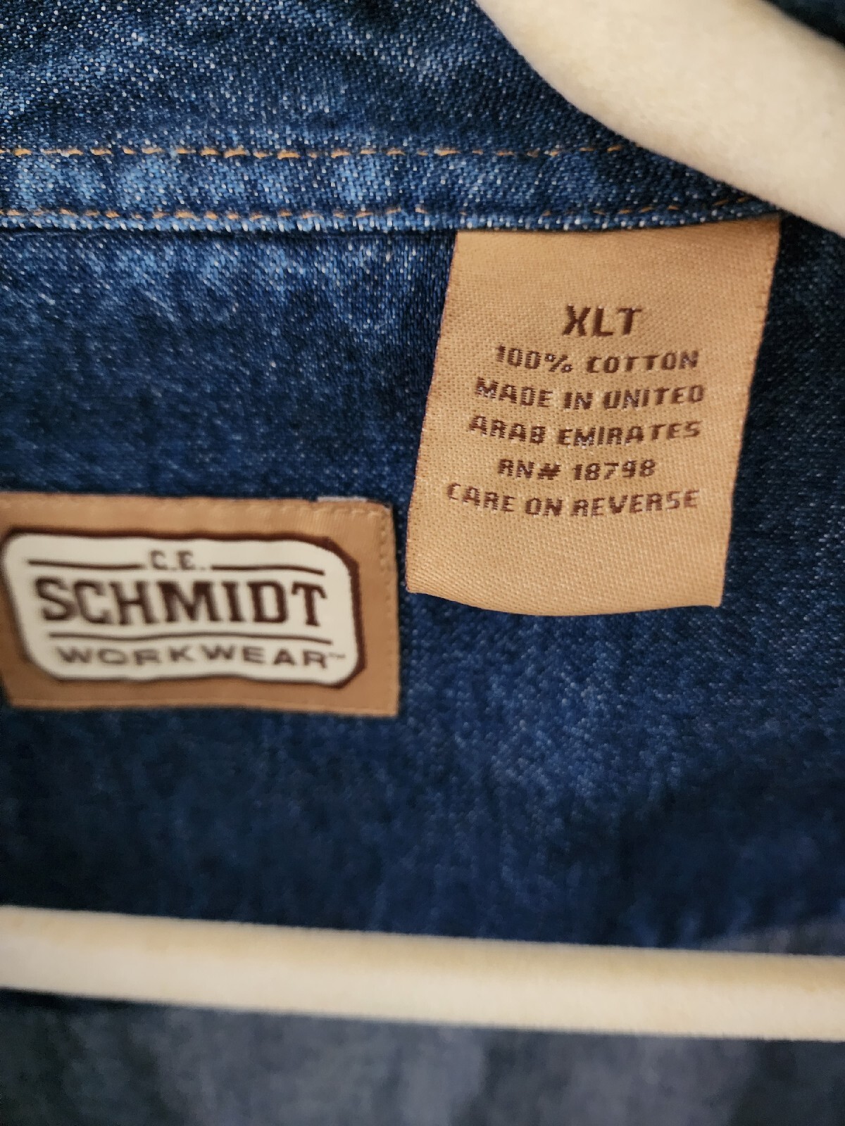 C.E. Schmidt Workwear Chore Blue Jean Denim Jacket Mens XLT Vented ...