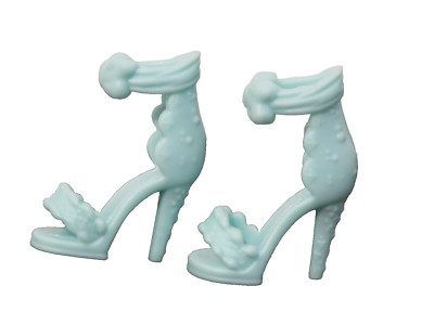 Mattel Barbie Doll Fashionista Shoes Replacement Green Teal heels | eBay