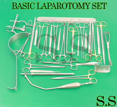 Basic Laparotomy Set 104 Pcs Surgical Instruments Surgery Medical ...