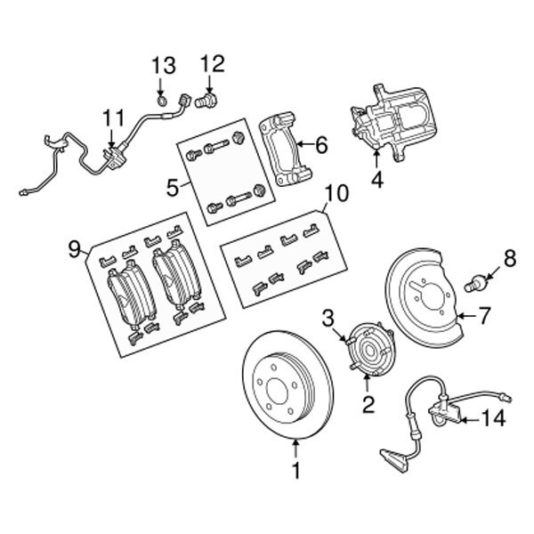 For Ram C/V 2012-2015 Ram Front Disc Brake Anti-Rattle Clip Set | eBay
