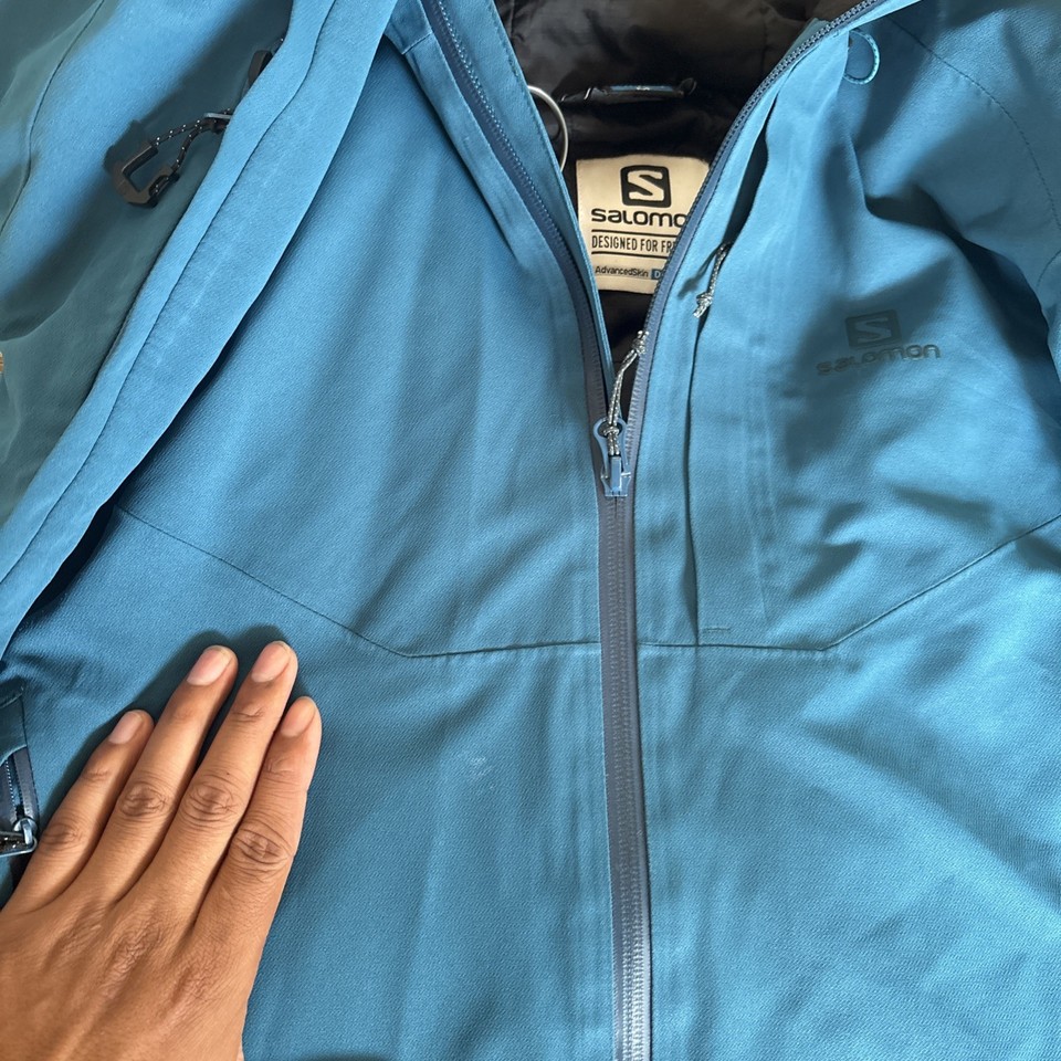 Salomon Mens Advanced Skin Dry Snowboard Ski Jacket Blue Color Mens ...