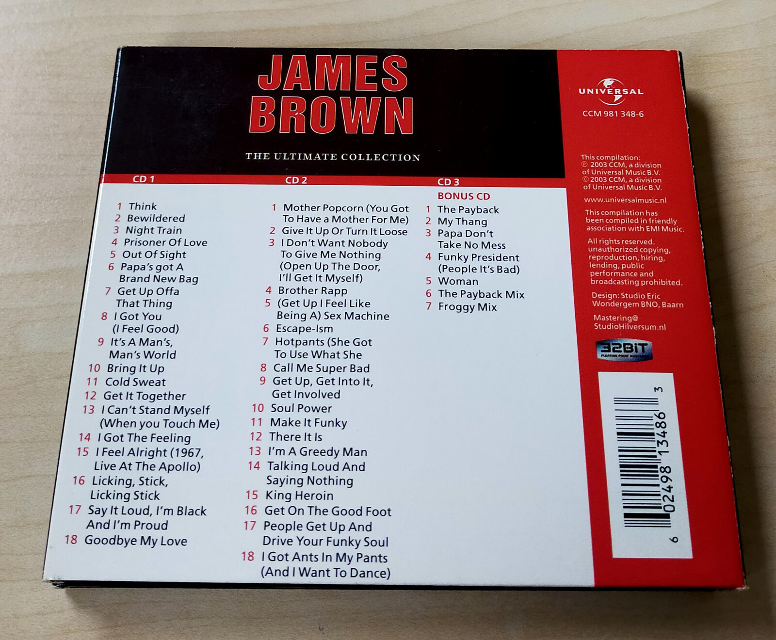 James Brown - Ultimate Collection (Live Recording, 2004) for sale ...