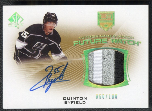 2021-22 SP Authentic - Future Watch Auto Patch #FWAP-QB Quinton Byfield ...